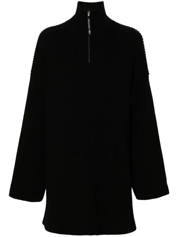 Balenciaga Logo-appliqué Ribbed Jumper