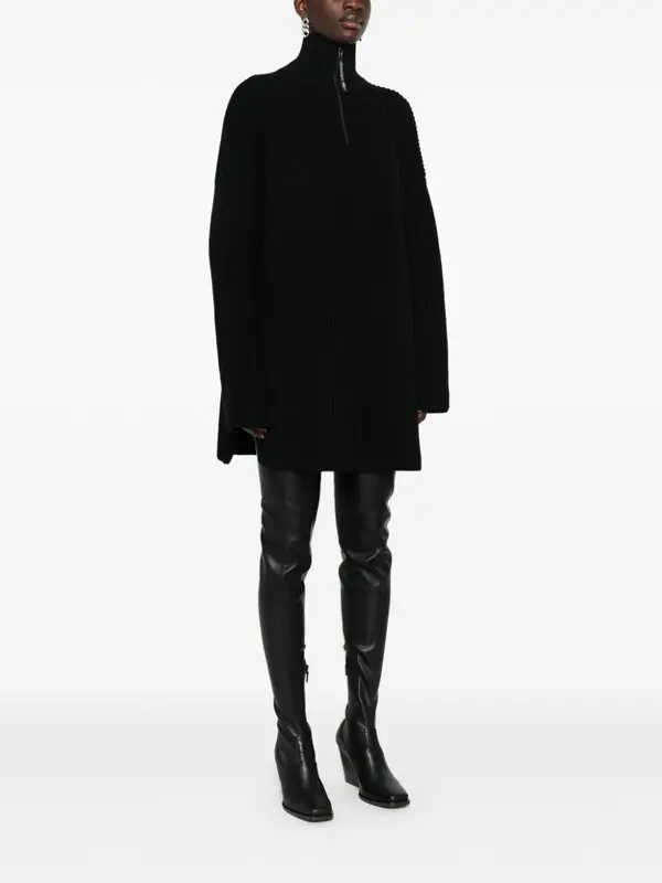 Balenciaga Logo-appliqué Ribbed Jumper