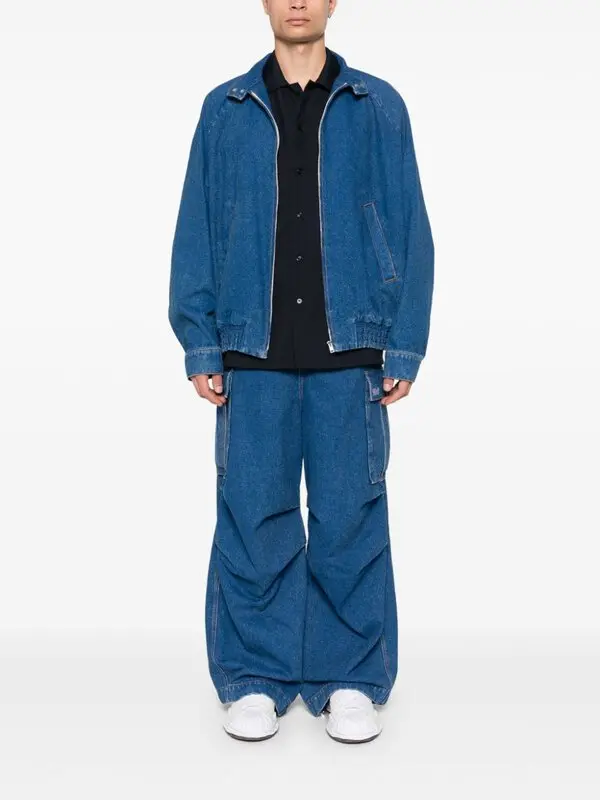 Marni Logo-patch Cargo Jeans - Blue
