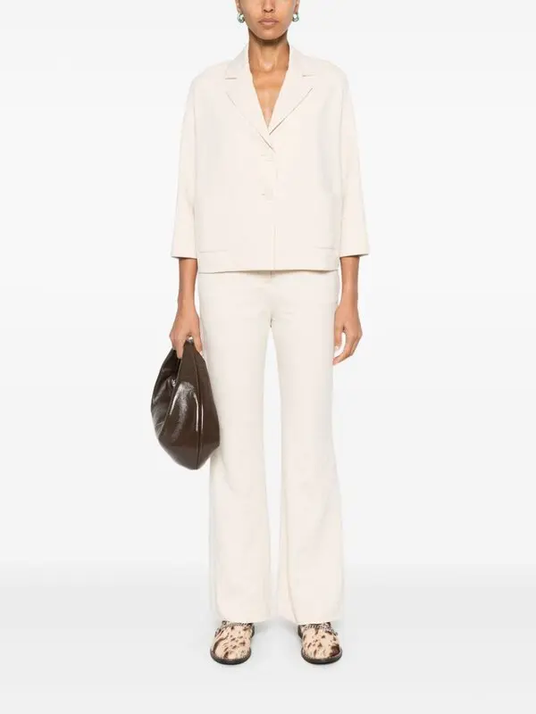 CIRCOLO 1901 Jersey Flared Trousers - Neutrals