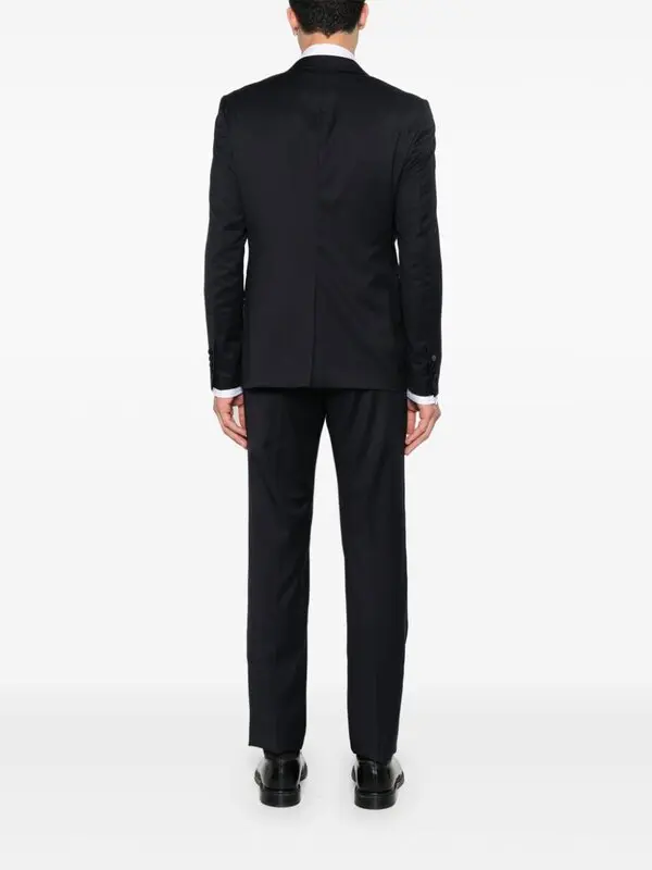 Tagliatore Satin-trim Dinner Suit - Blue