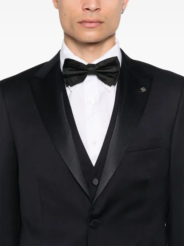 Tagliatore Satin-trim Dinner Suit - Blue