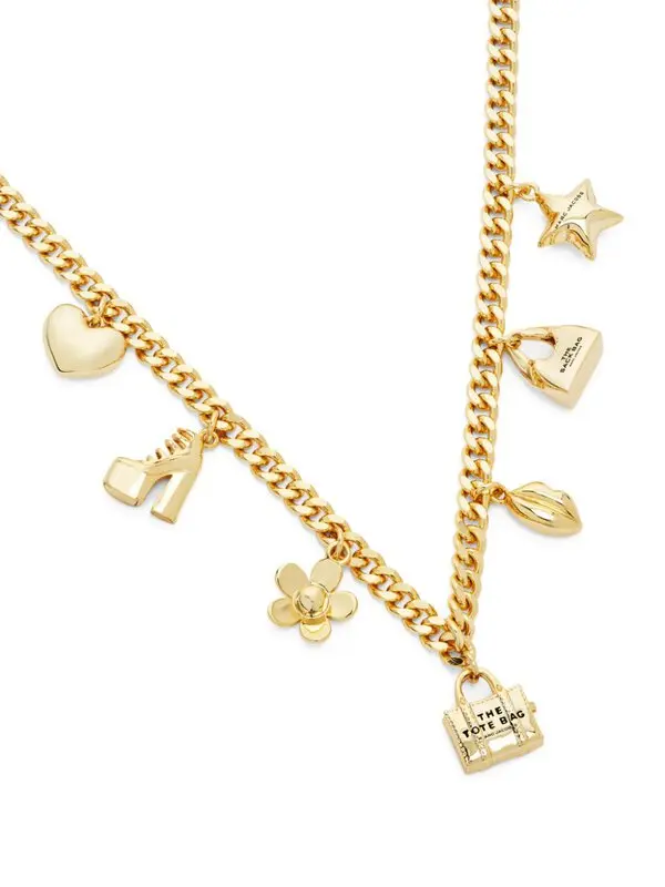 Marc Jacobs Mini Icon Charm Necklace - Gold