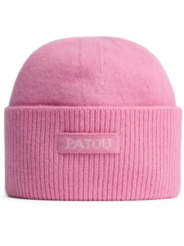 Patou Logo-patch Beanie - Pink