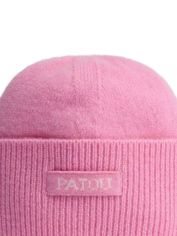 Patou Logo-patch Beanie - Pink