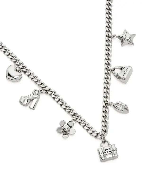 Marc Jacobs Mini Icon Charm Necklace - Silver