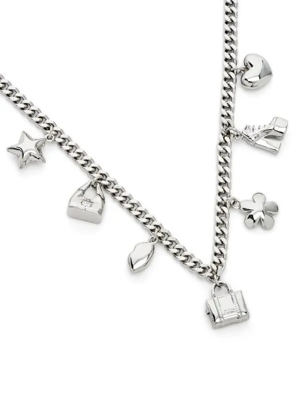 Marc Jacobs Mini Icon Charm Necklace - Silver
