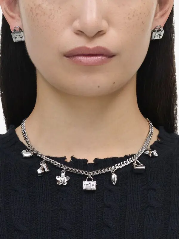 Marc Jacobs Mini Icon Charm Necklace - Silver