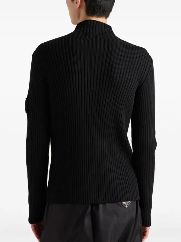 Prada Wool Cardigan - Black