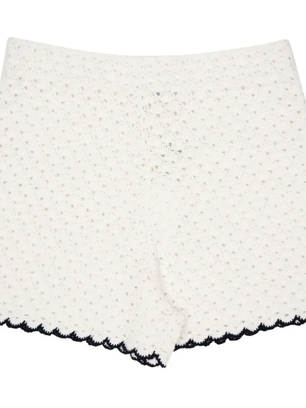 Zimmermann Halliday Crochet Knit Shorts