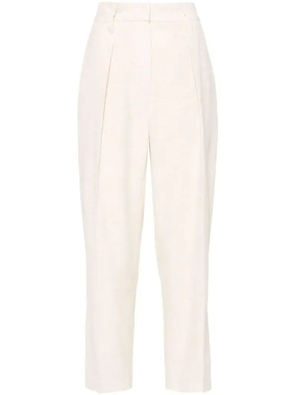 Brunello Cucinelli Monili-detail Corduroy Trousers - Neutrals