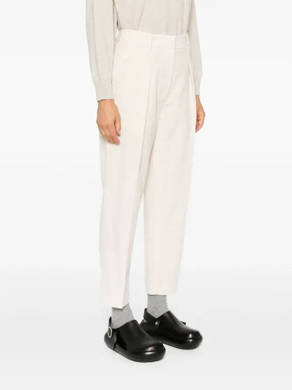 Brunello Cucinelli Monili-detail Corduroy Trousers - Neutrals