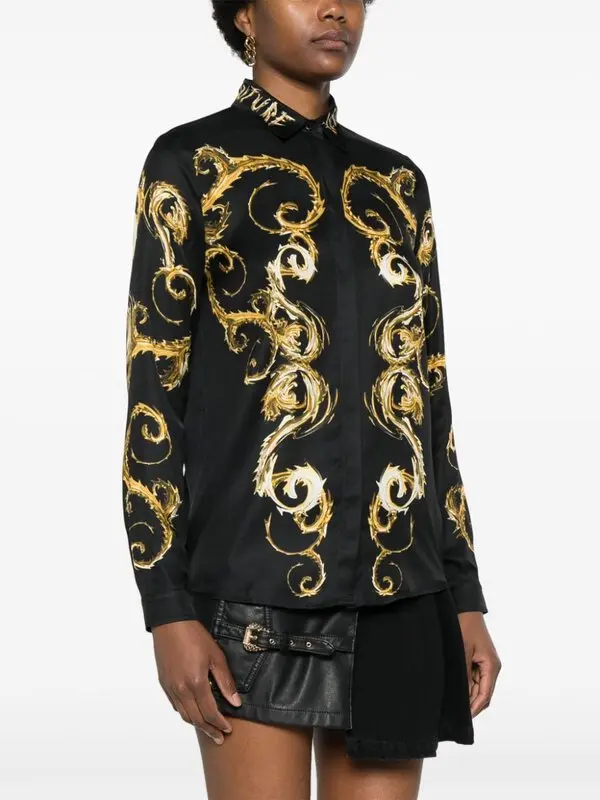 Versace Baroccoflage-print Shirt - Black