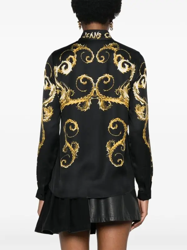 Versace Baroccoflage-print Shirt - Black