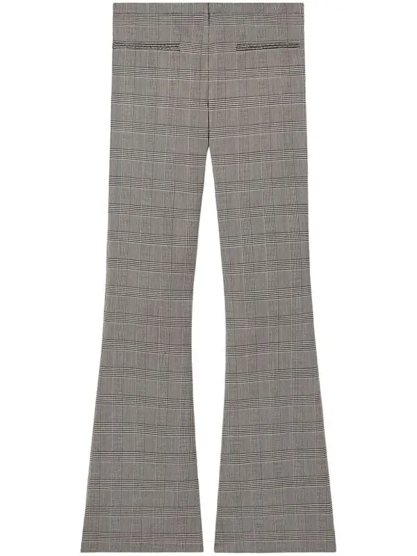 COURREGES Flare Mid-rise Prince Of Wales Pants