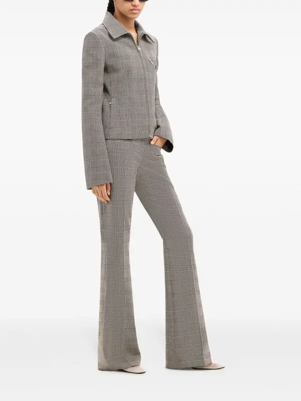 COURREGES Flare Mid-rise Prince Of Wales Pants