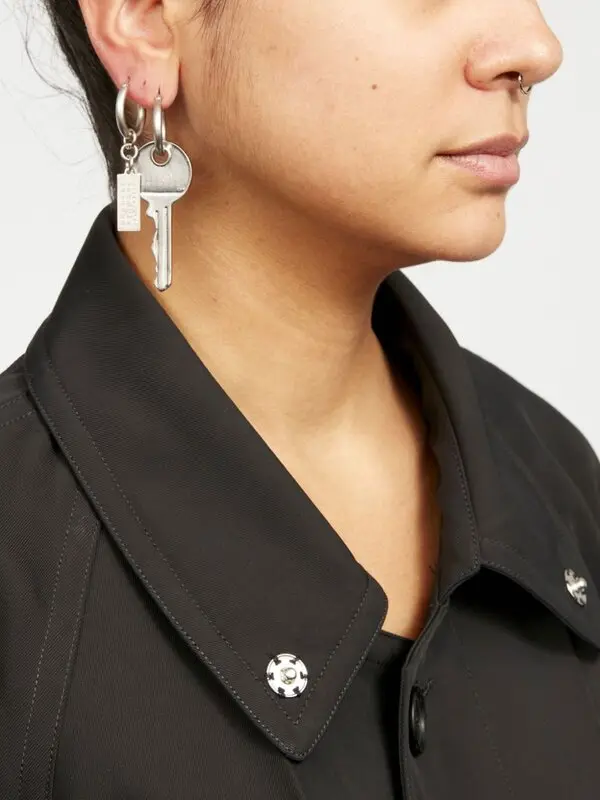 MAISON MARGIELA Tag And Key Pendant Hoop Drop Earrings