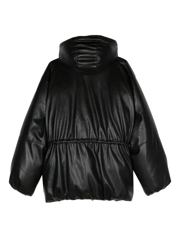 Nanushka Faux-leather Hooded Puffer Coat