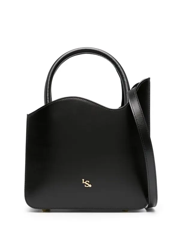 LE SILLA Logo-plaque Leather Tote Bag - Black