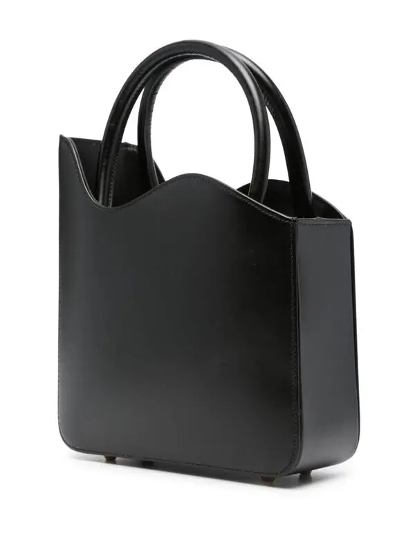 LE SILLA Logo-plaque Leather Tote Bag - Black