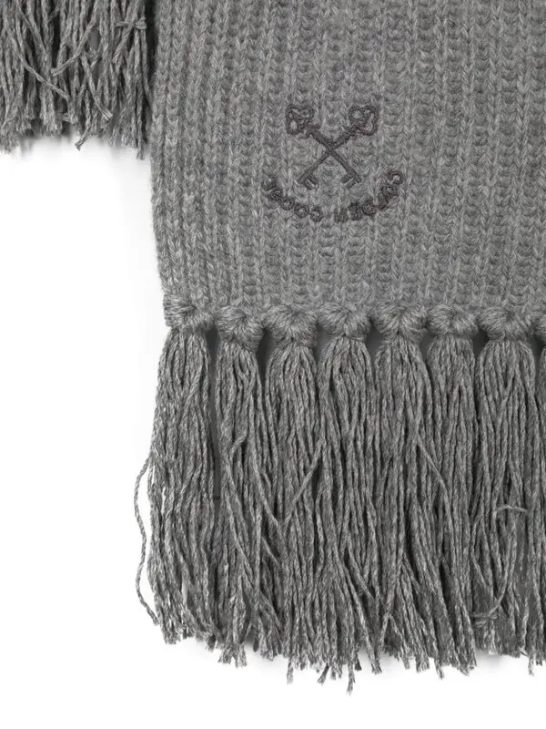 GOLDEN GOOSE Ribbed-knit Wool Scarf