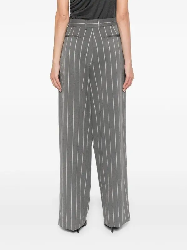Giuseppe Di Morabito Logo-plaque Striped Trousers - Grey