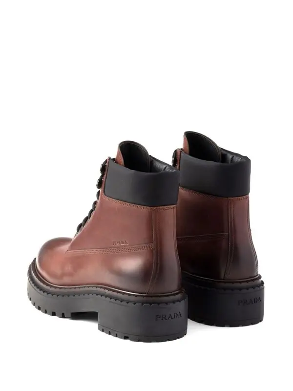 Prada Leather Work Boots