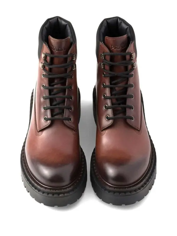 Prada Leather Work Boots