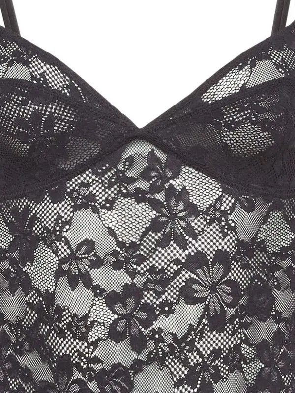 FLEUR DU MAL Le Stretch Lace Wireless Bodysuit