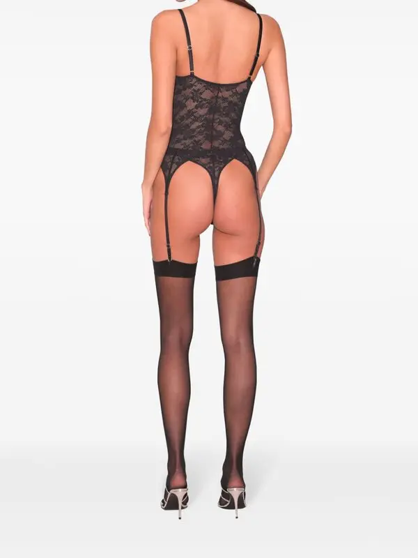 FLEUR DU MAL Le Stretch Lace Wireless Bodysuit