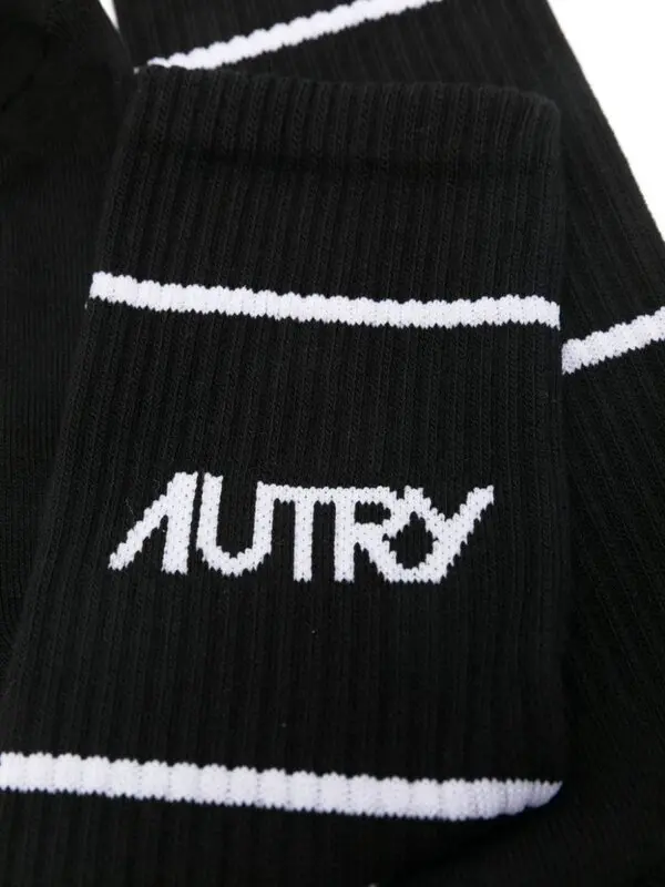 AUTRY Intarsia-knit Logo Socks
