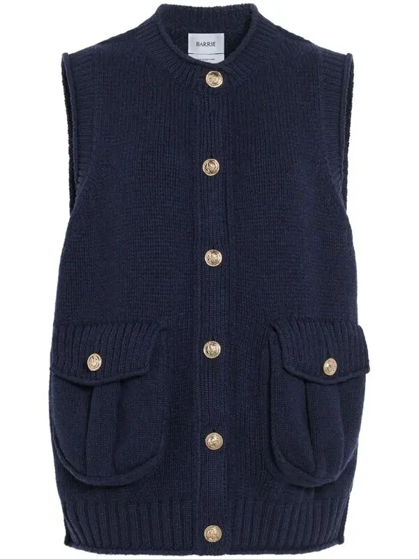 BARRIE Chunky-knit Vest - Blue