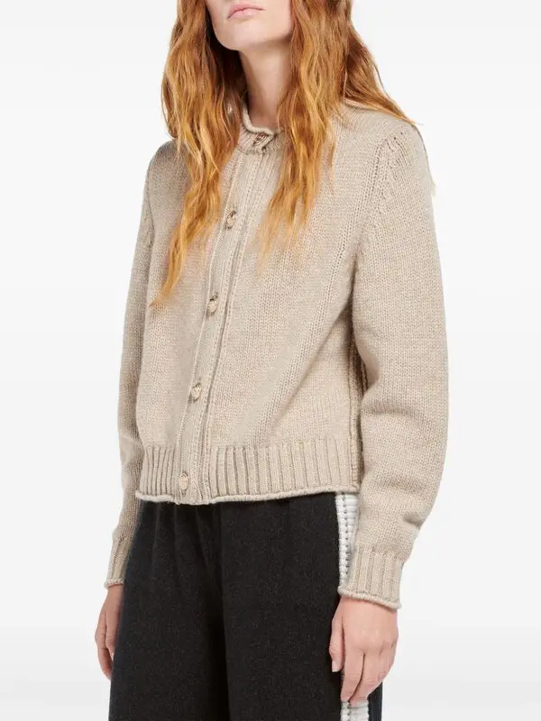 BARRIE Chunky Cashmere Cardigan - Neutrals