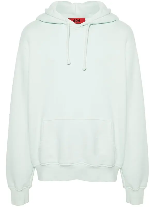 424 Logo-embroidered Hoodie - Green