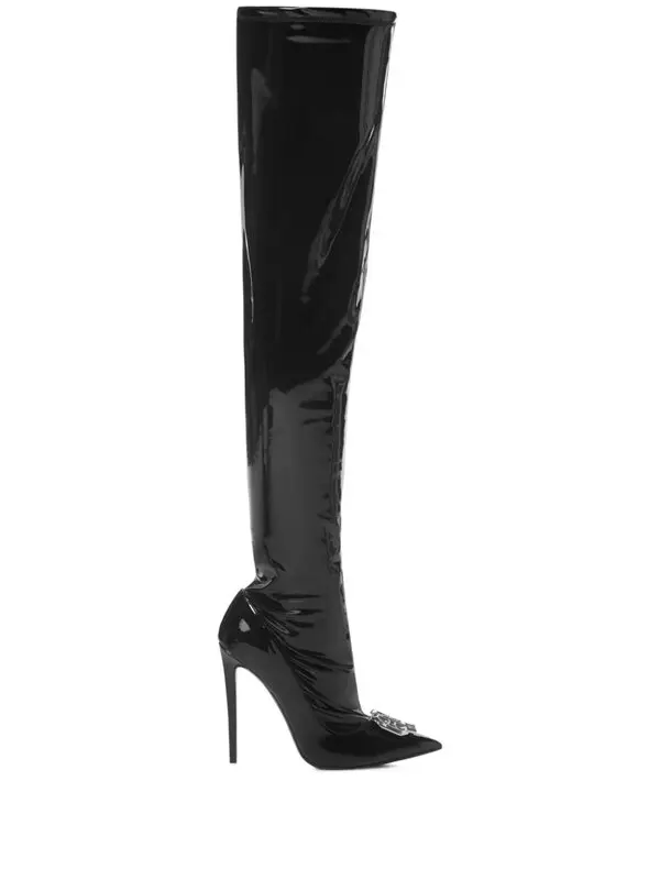 Philipp Plein Latex Over-the-knee Boots