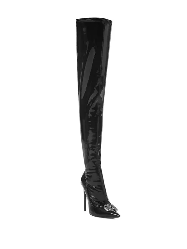 Philipp Plein Latex Over-the-knee Boots
