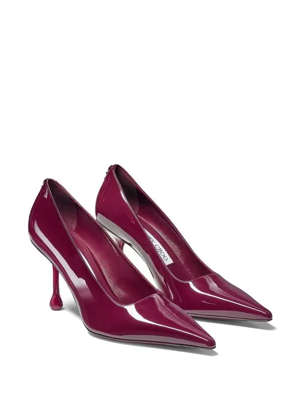 JIMMY CHOO Ixia 80 Patent Leather Pointed Toe Pumps - Red