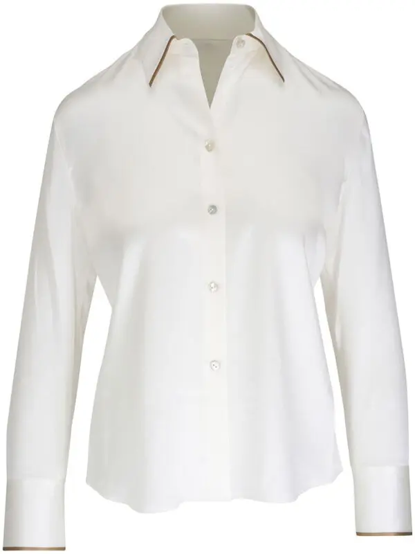 Vince Long-sleeve Silk Shirt
