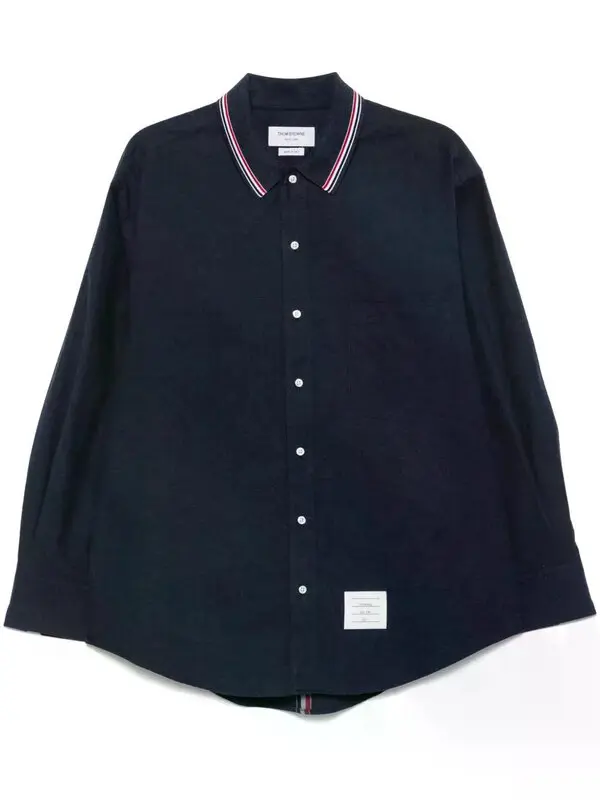 Thom Browne Rwb Stripe-print Flannel Shirt