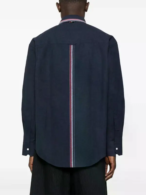 Thom Browne Rwb Stripe-print Flannel Shirt
