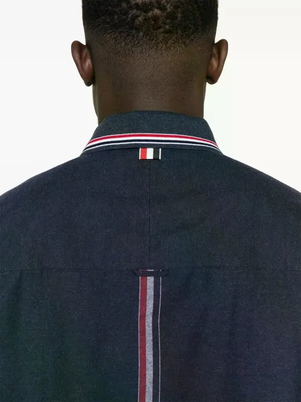 Thom Browne Rwb Stripe-print Flannel Shirt