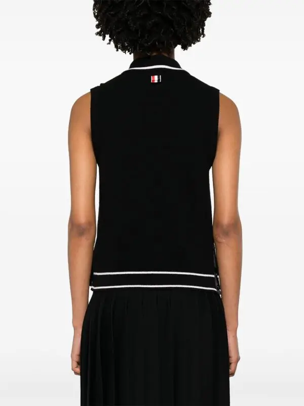 Thom Browne Hector-embroidered Virgin Wool Top
