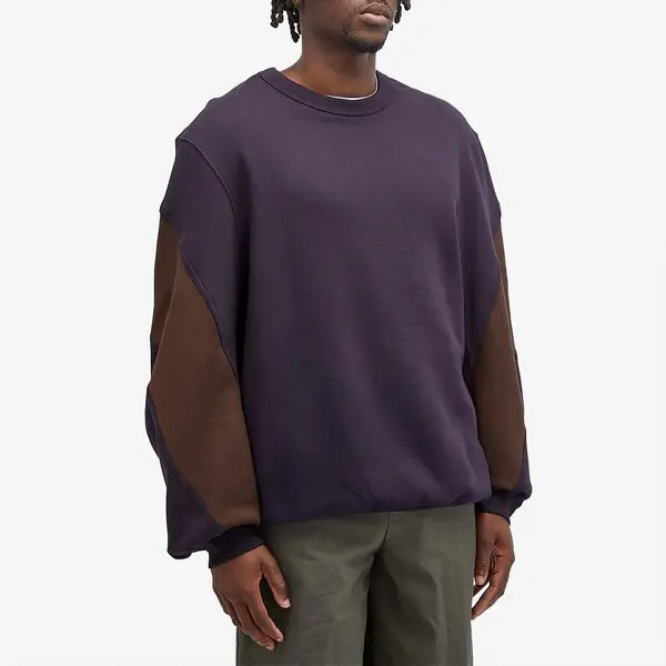 Dries Van Noten Handy Panel Sleeve Crew Sweatshirt In Navy - 40 