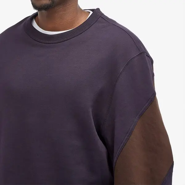 Dries Van Noten Handy Panel Sleeve Crew Sweatshirt In Navy - 40 