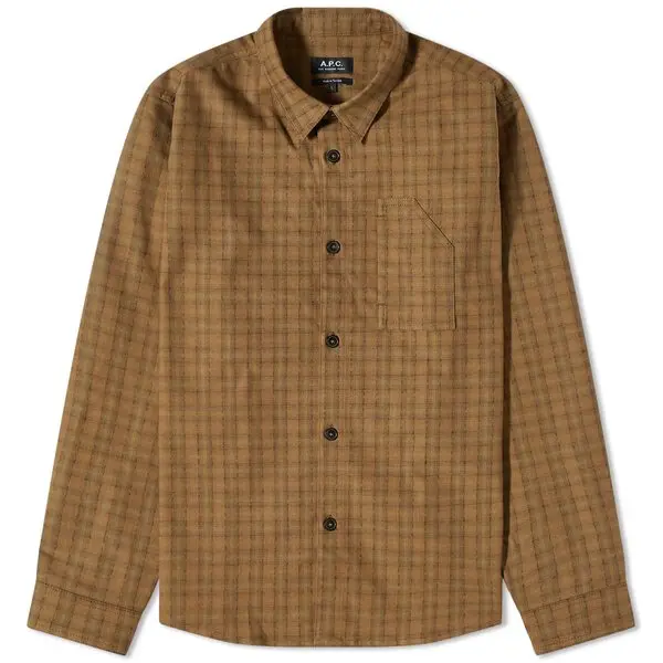 A.p.c. Anthony Check Overshirt - Khaki Check