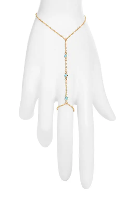 SET & STONES Cyrus Hand Chain - Gold / Turquoise