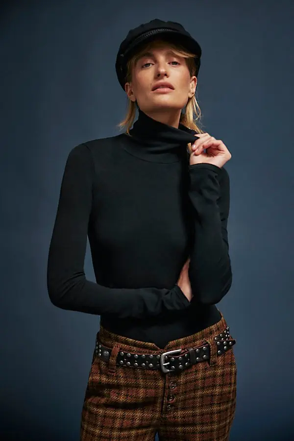 Free People We The Free Good Good Turtleneck - Black