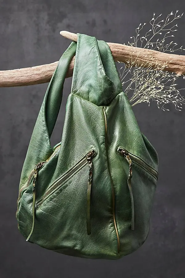 Free People We The Free Bronko Leather Backpack - Emerald