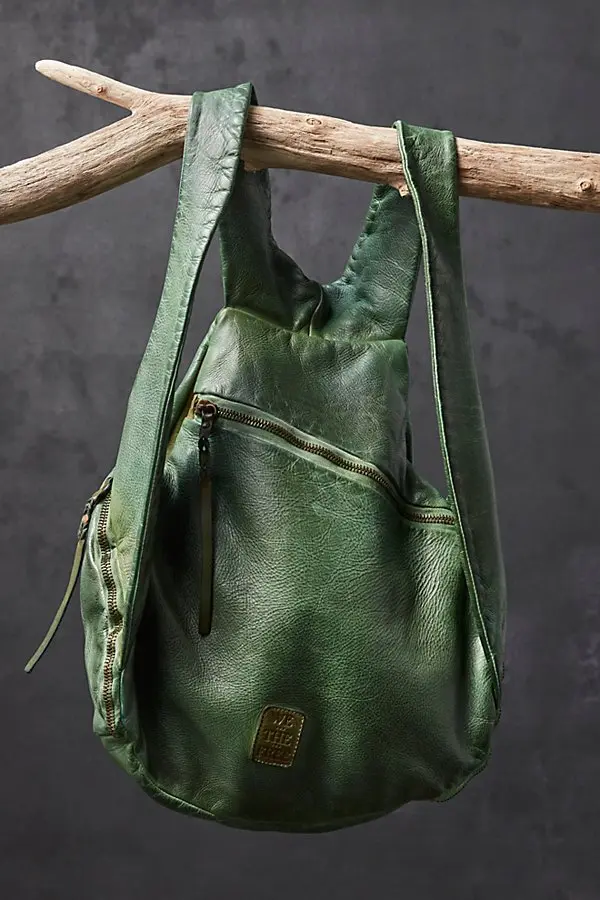 Free People We The Free Bronko Leather Backpack - Emerald
