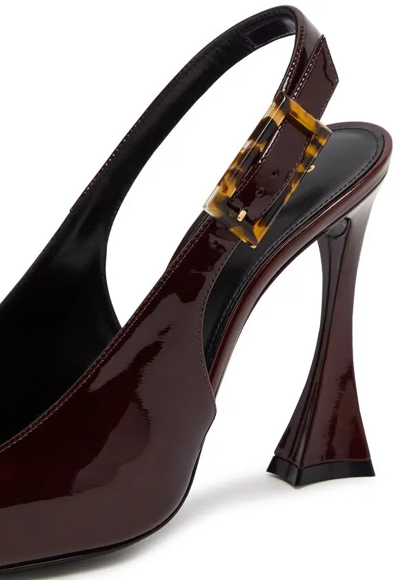 Saint Laurent Dune 110 Patent Leather Slingback Pumps